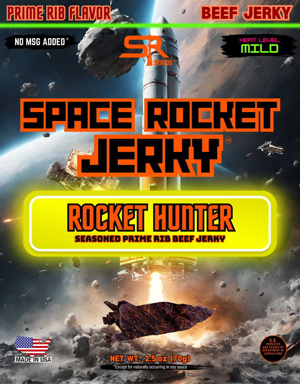 Prime Rib 2.5oz, Beef [Rocket Hunter] – Space Rocket Jerky