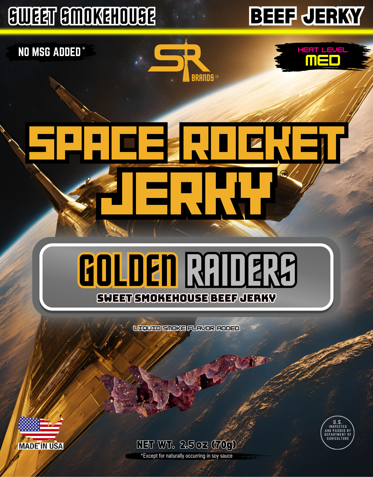 Sweet Smokehouse 2.5oz, Beef [Golden Raiders] – Space Rocket Brands